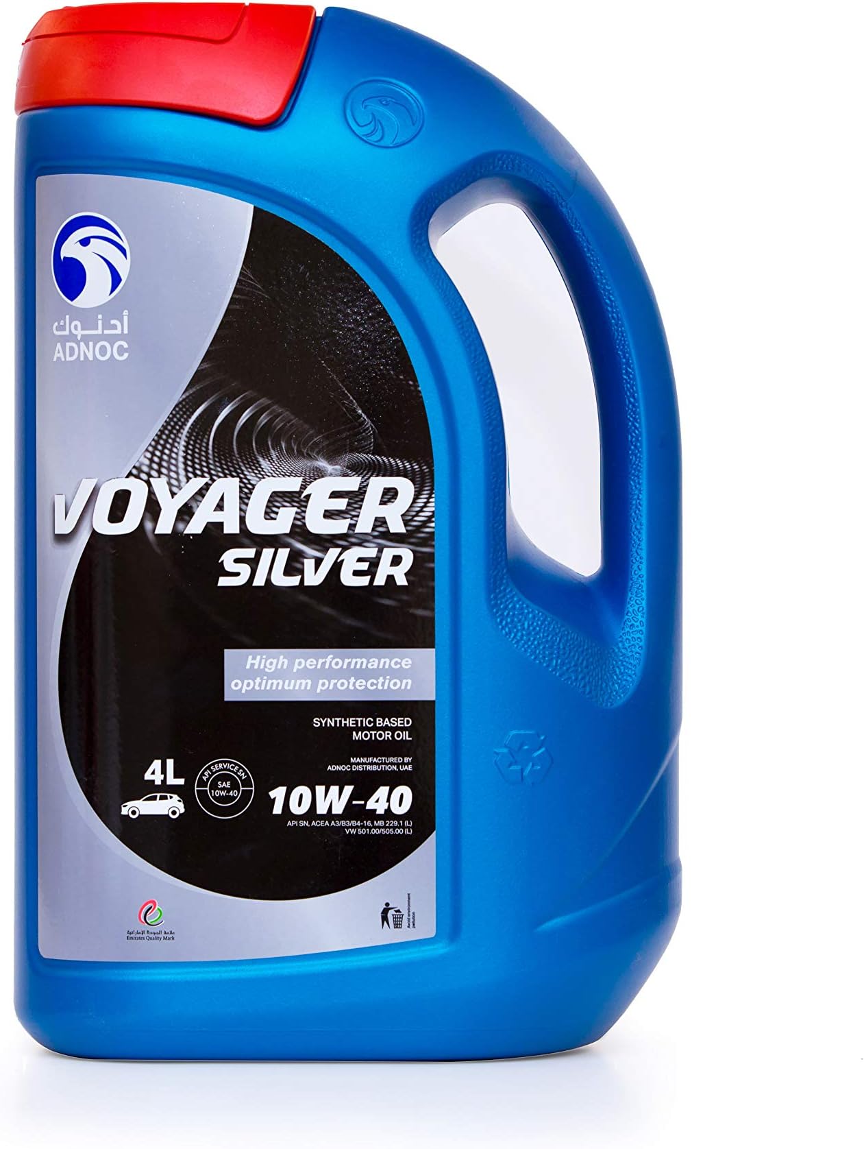 ADNOC 57815 VOYAGER SILVER 10W/40 SN ENGINE OIL 4LTR: Buy Online at ...