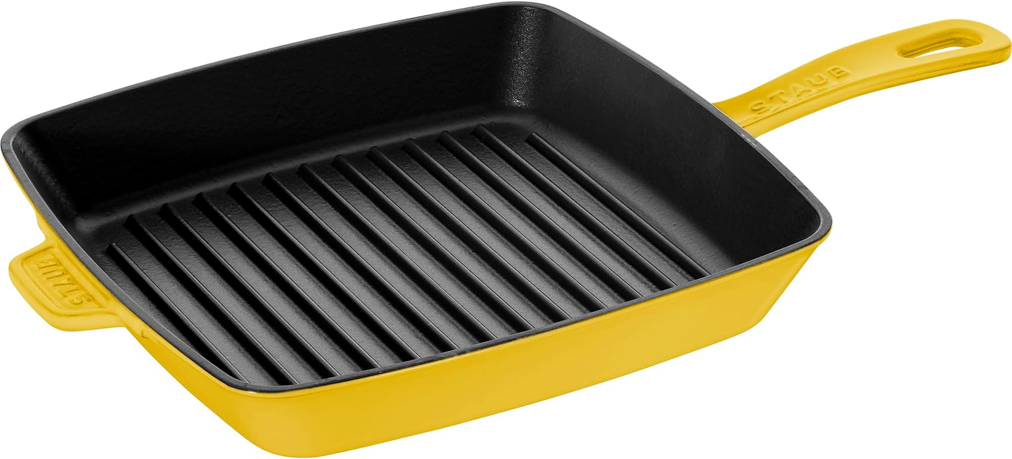 Amazon.com: Staub Cast Iron 12-inch Square Grill Pan - Citron: Home ...