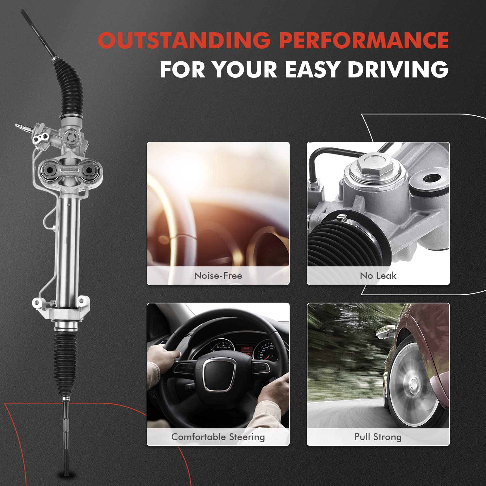 A-Premium Power Steering Rack and Pinion Assembly, with Boots ...