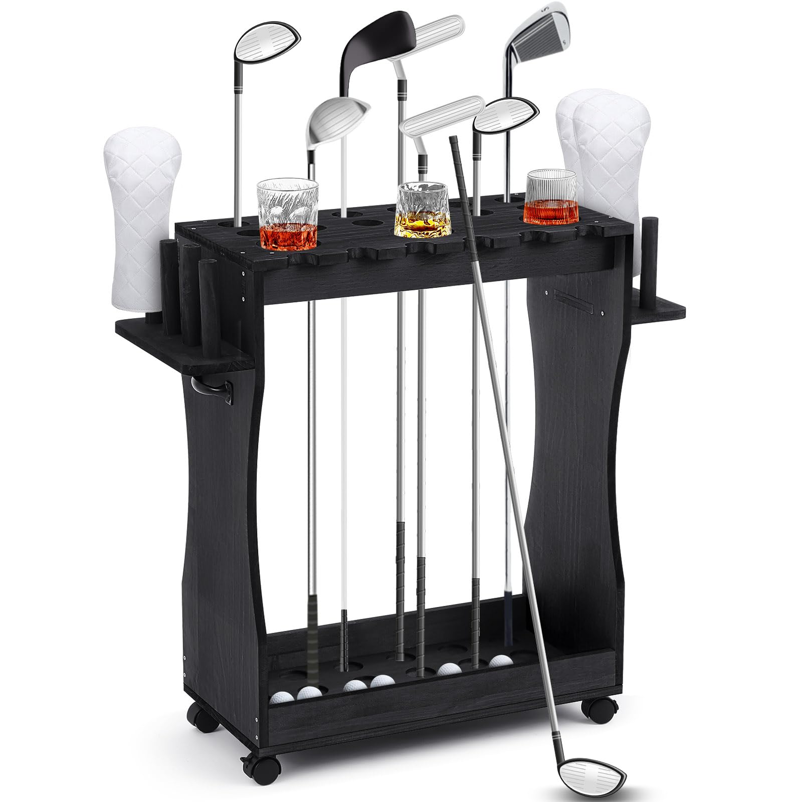 Amazon.com : Silipull Wooden Golf Club Holder Golf Putter Stand Golf ...