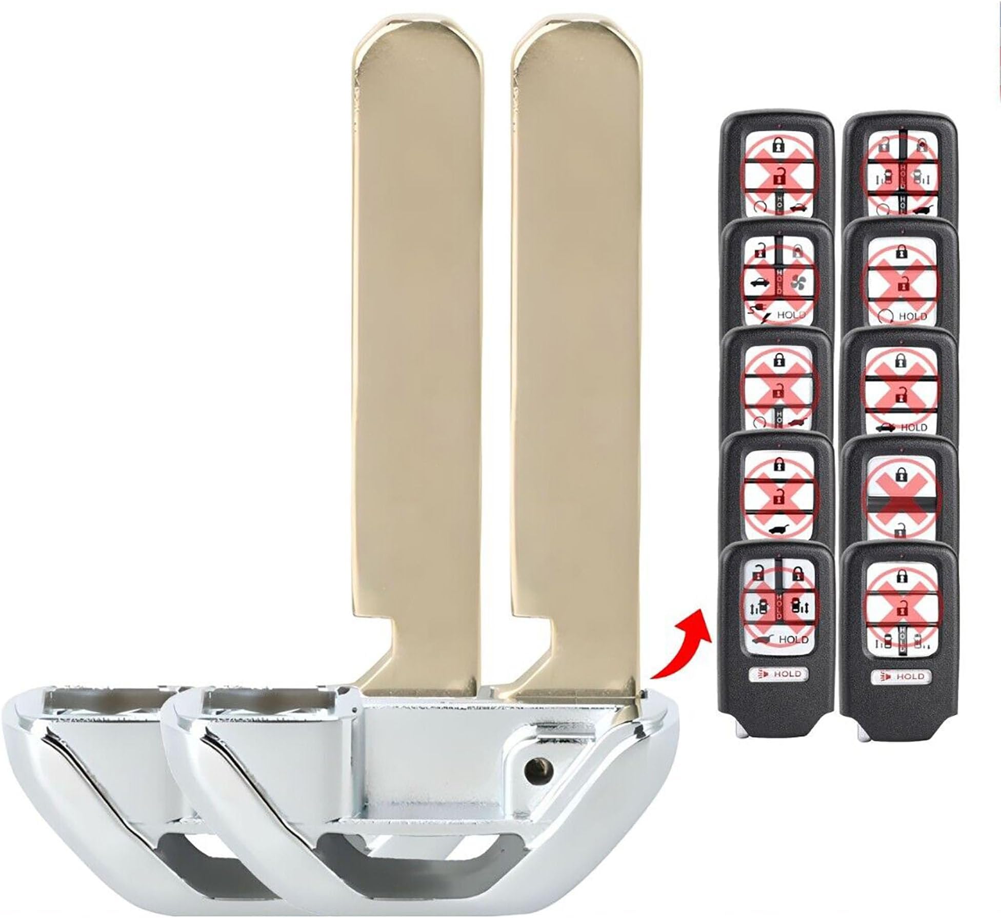 Amazon.com: 2X New Replacement Proximity Key Fob Insert Blade ...