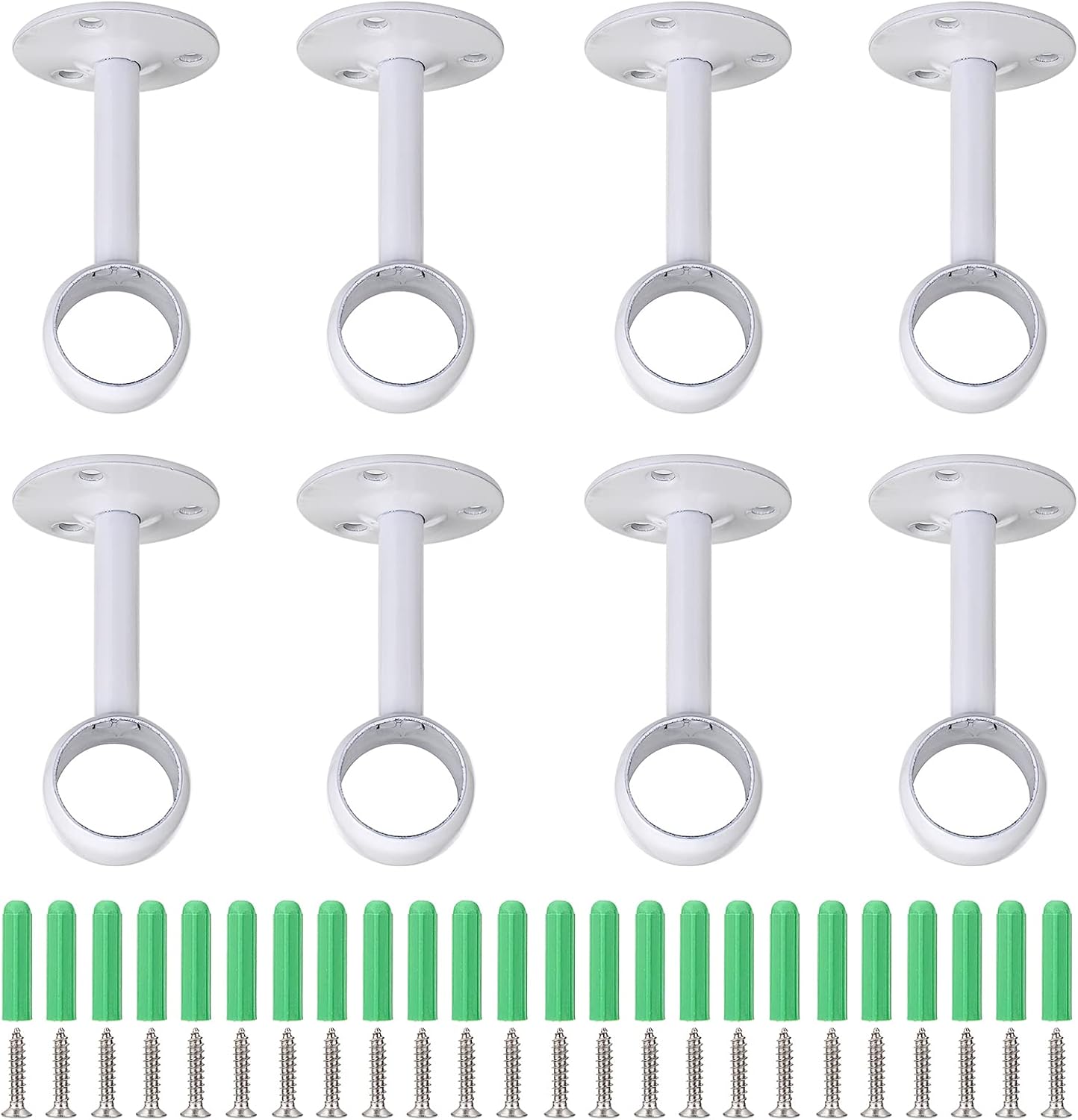 IGNPION 8pcs Celling Mount Curtain Rail Socket,25mm Window Shower ...