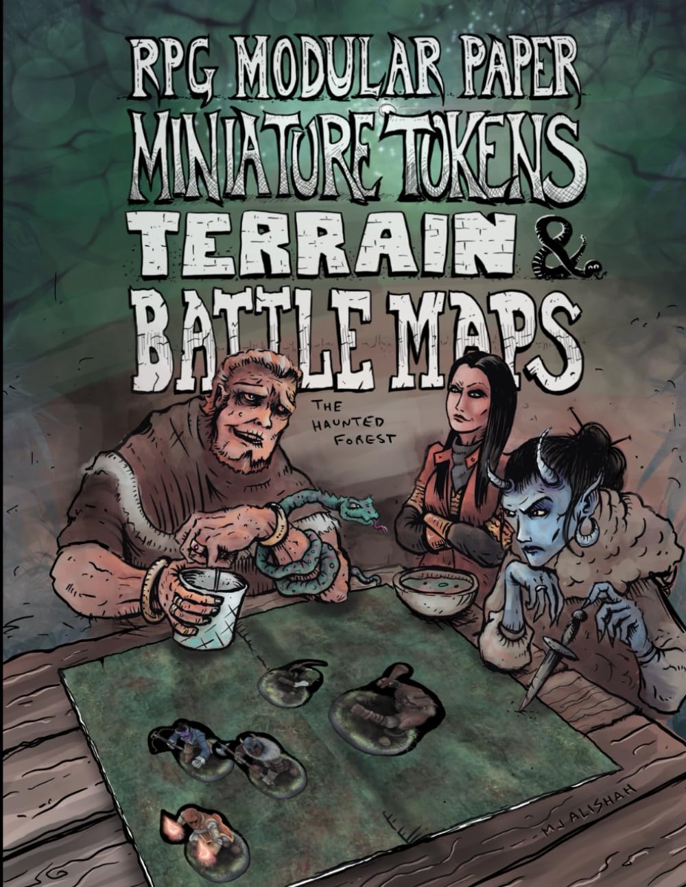 RPG Modular Paper Miniature Tokens Terrain and Battlemaps: Haunted ...