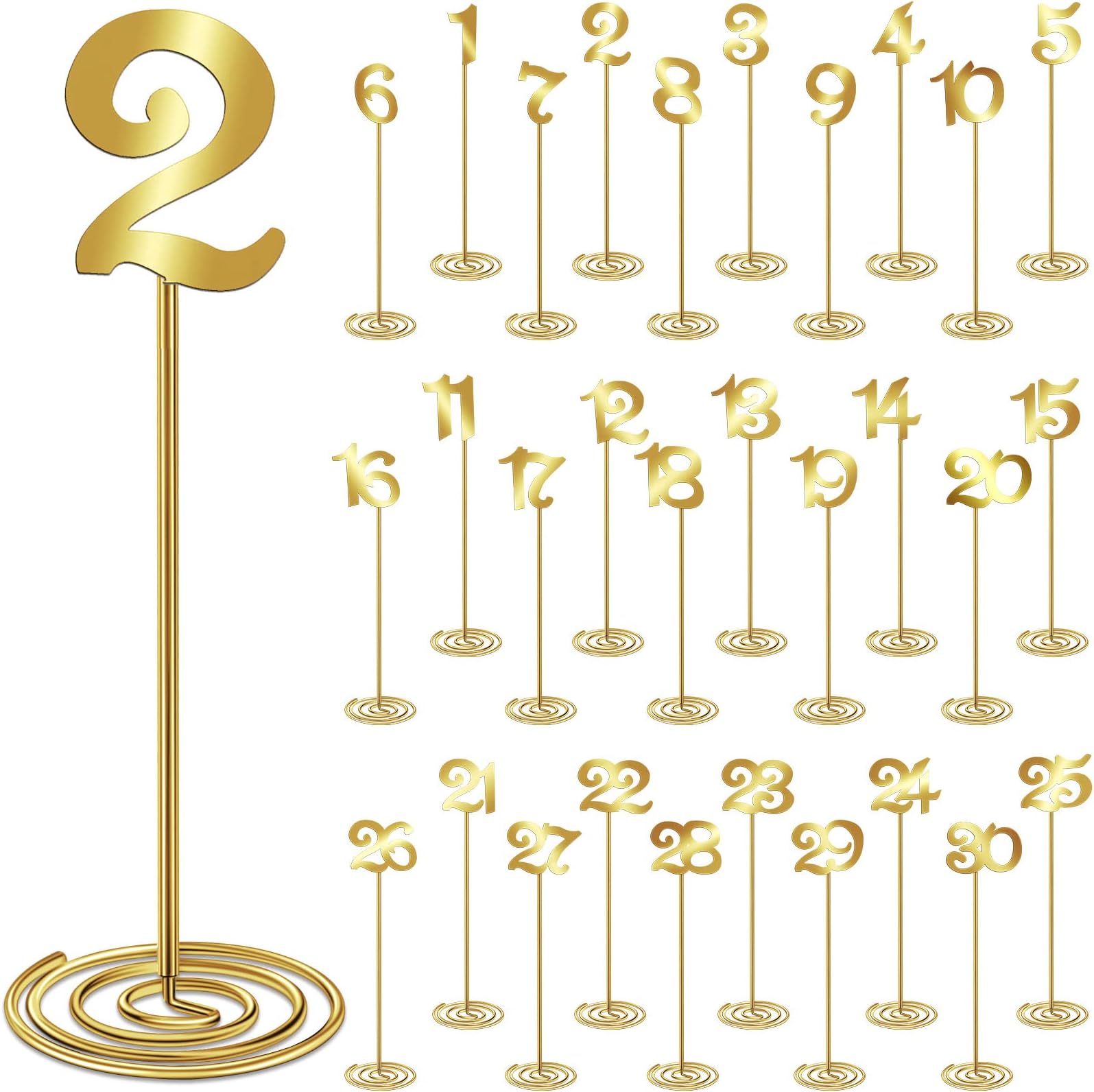 Amazon.com: 20 Pcs Table Numbers Wedding Table Numbers Wood Table ...