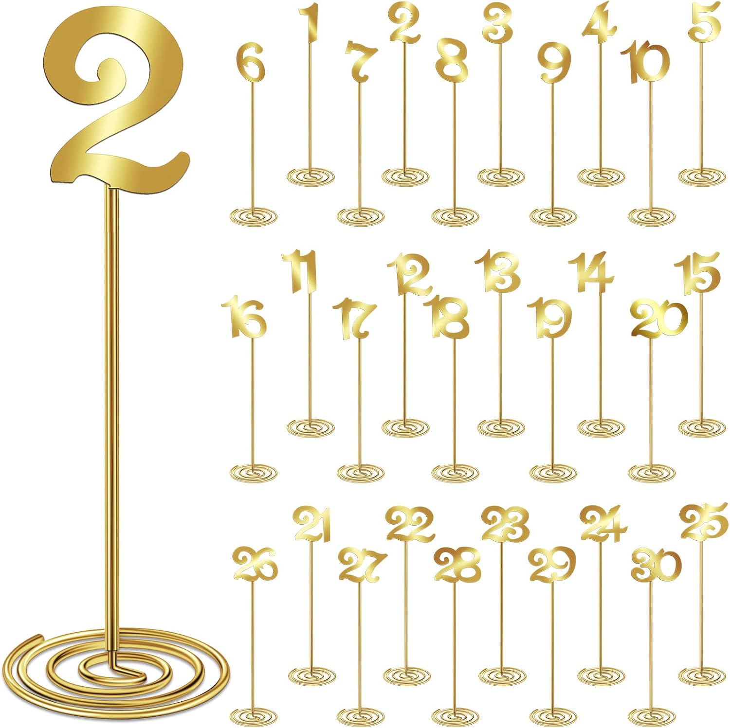 30 Pcs Metal Table Numbers 1-30 Wedding Table Numbers with Sturdy ...