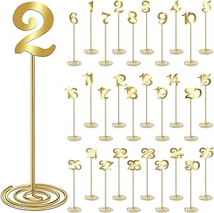 30 Pcs Metal Table Numbers 1-30 Wedding Table Numbers with Sturdy ...