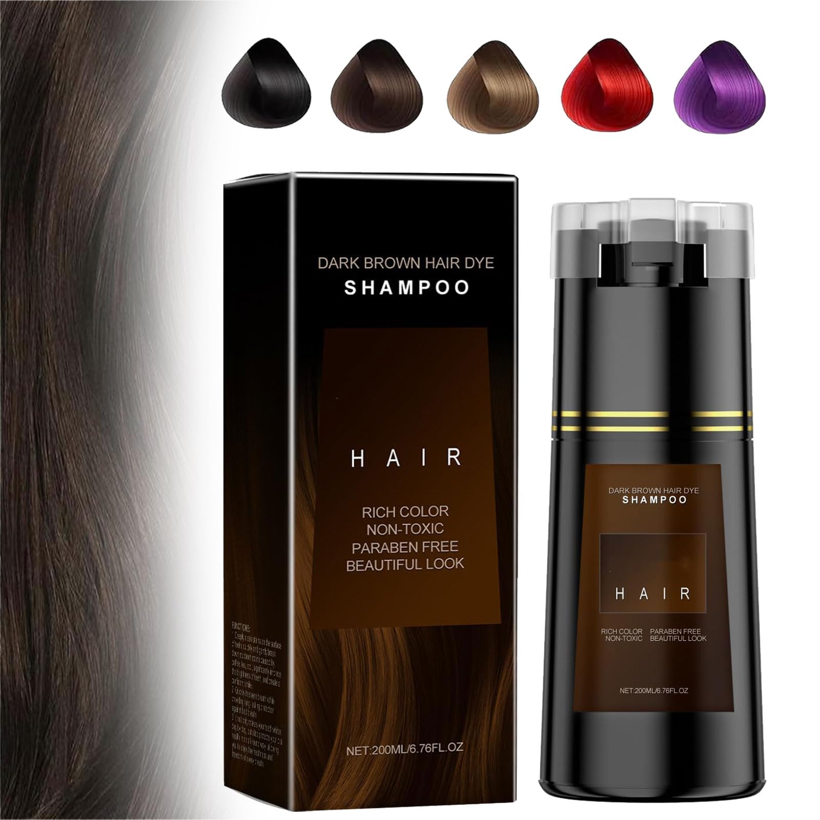 Polar Hair Dye Shampoo, Polar Hair Care, Polar 3 in 1 Instant Hair Dye ...