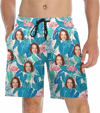 Amazon.com: Custom Swim Trunks with face Personalized Photo Gifts Swim ...