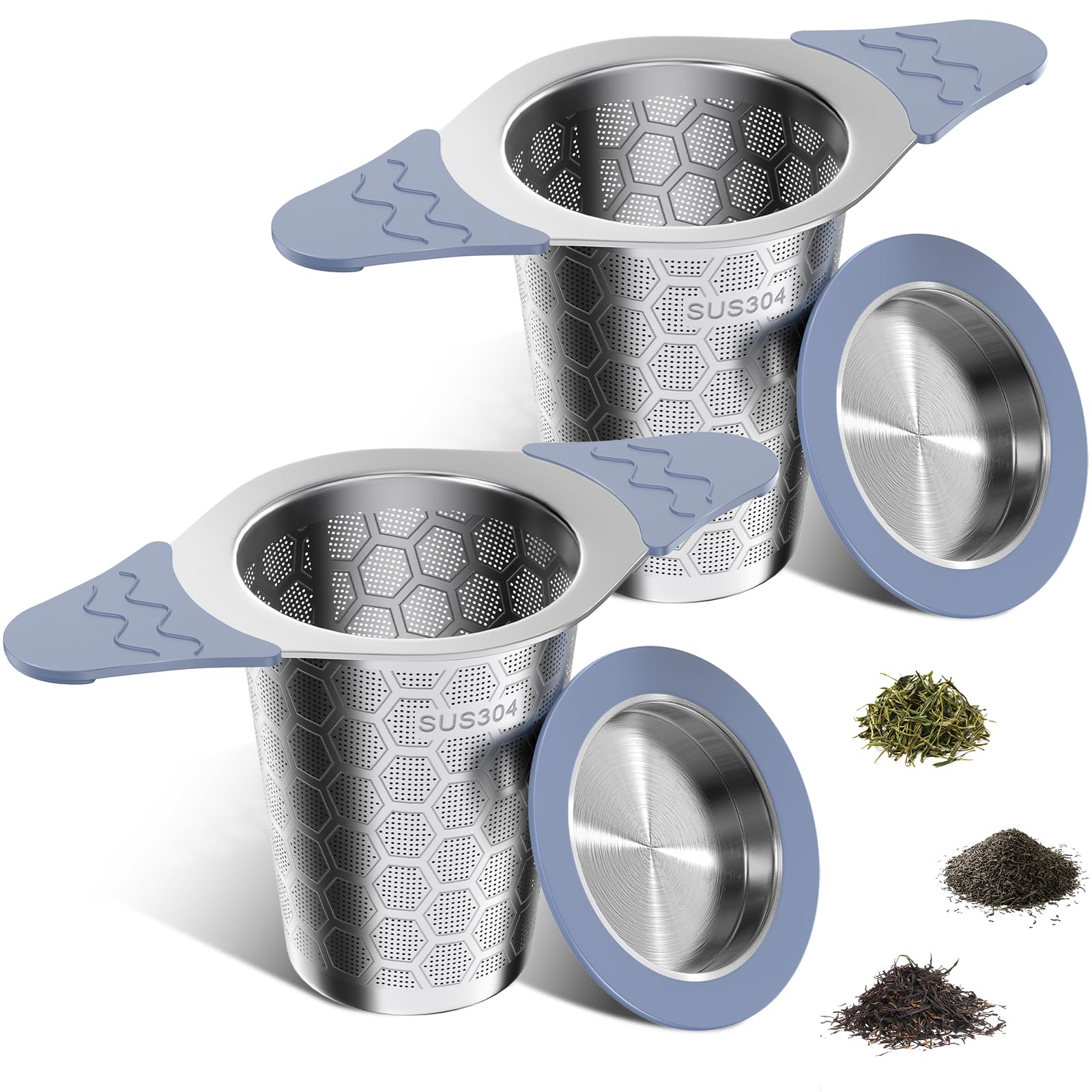Amazon.com: CTIANWXY 2Pcs Tea Infuser for Loose Leaf Tea,18/8 Stainless ...