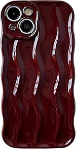 Amazon.com: Caseative Water Ripple Pattern Curly Wave Frame Soft Compatible with iPhone Case ...