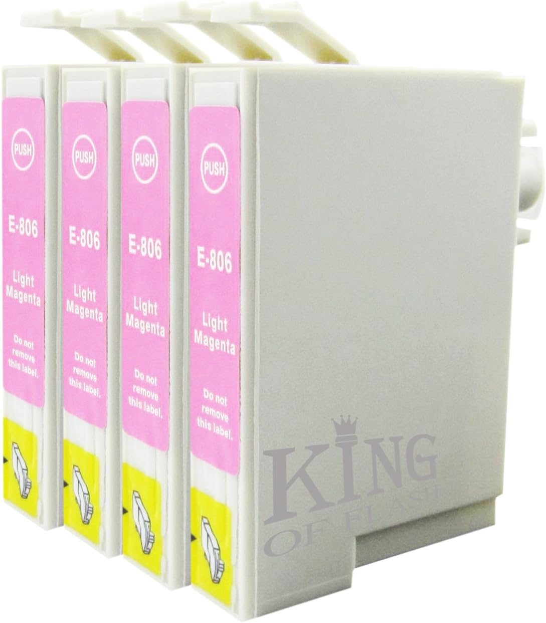 KING OF FLASH Compatible Printer Ink For Epson T0806 4 Light Magenta ...