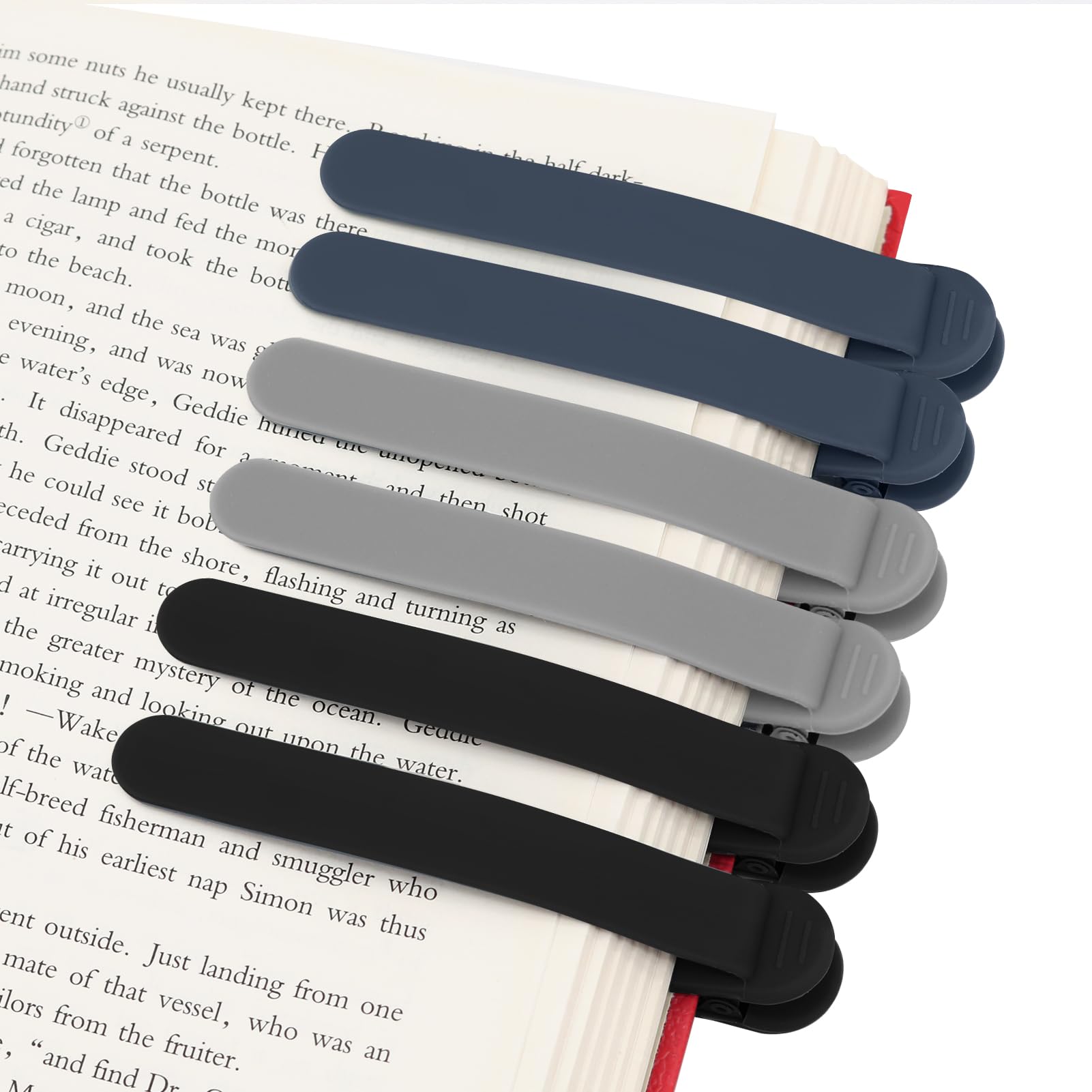 Amazon.com : SMUK 6 Pieces Silicone Bookmark, Unique Automatic ...