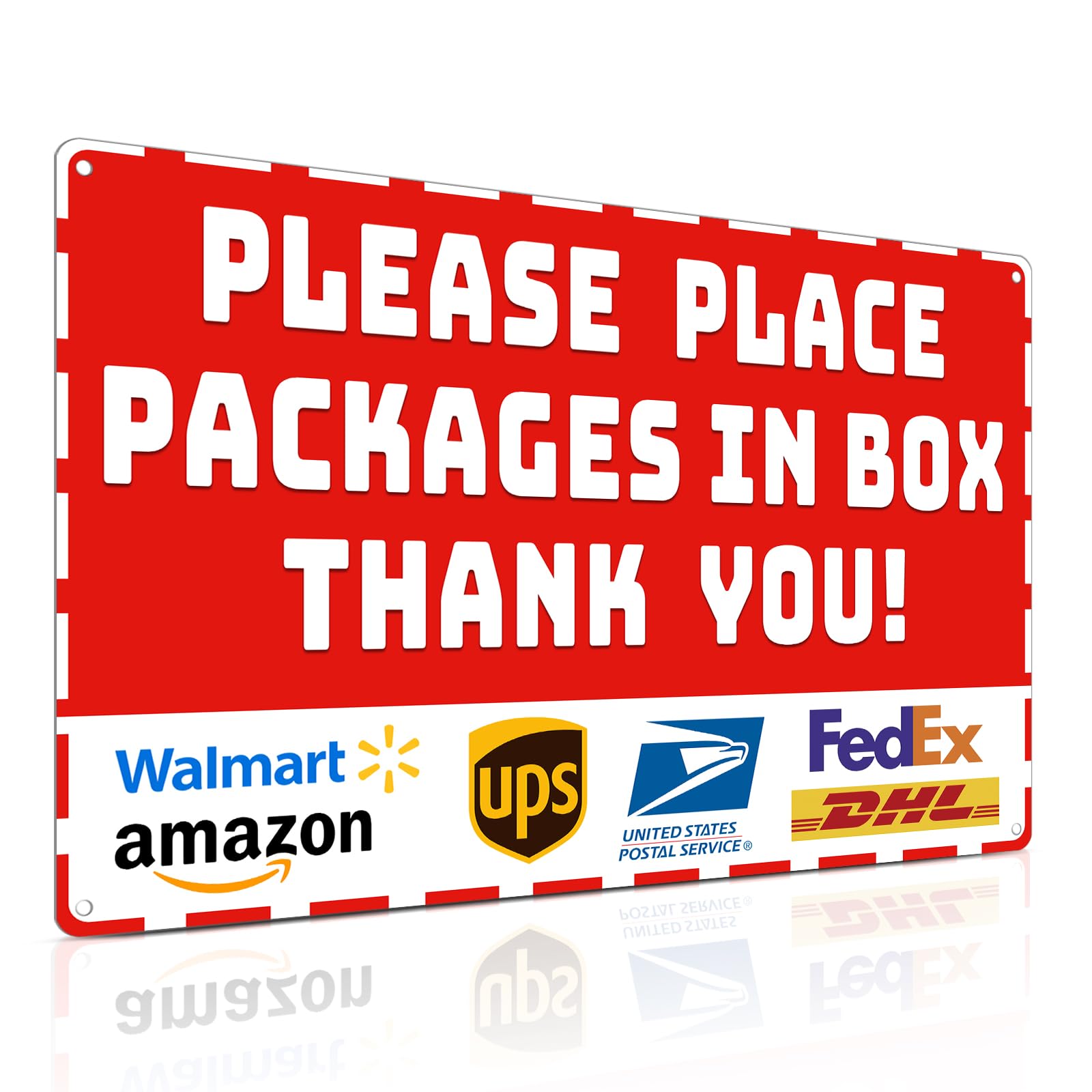 Amazon.com : Piemow Package Delivery Metal Sign, Please Place Packages ...