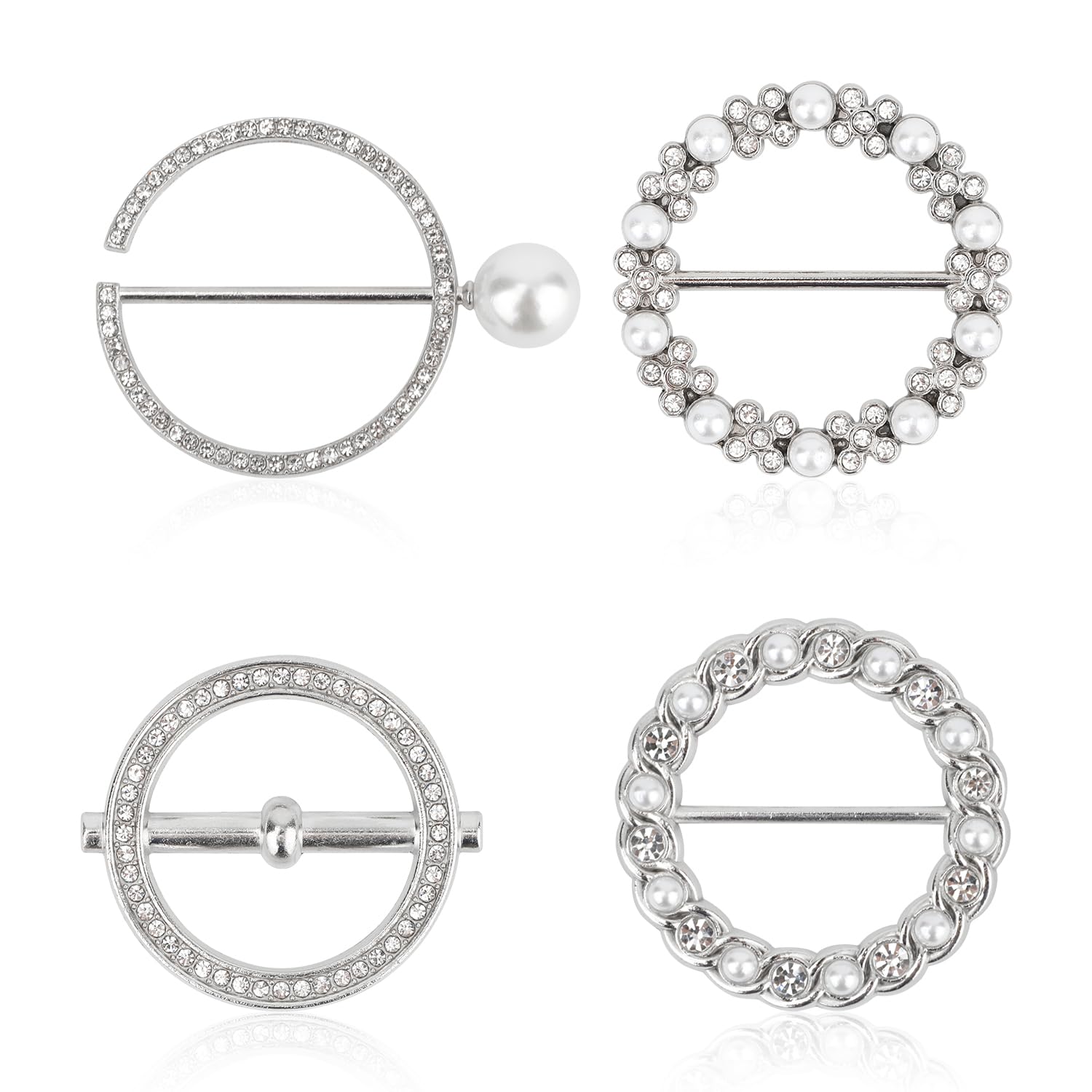 Amazon.com: 4pcs Scarf Ring Clips, Metal T Shirt Tie Ring Clip Waist ...