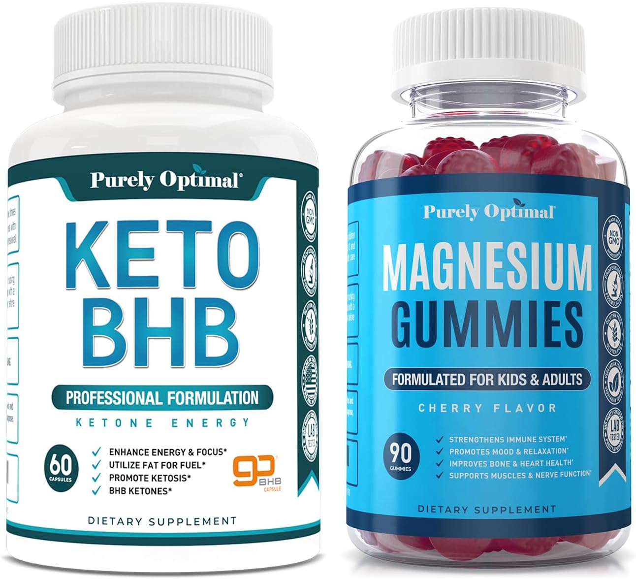 Amazon.com: Purely Optimal Keto BHB + Magnesium Gummies : Health ...