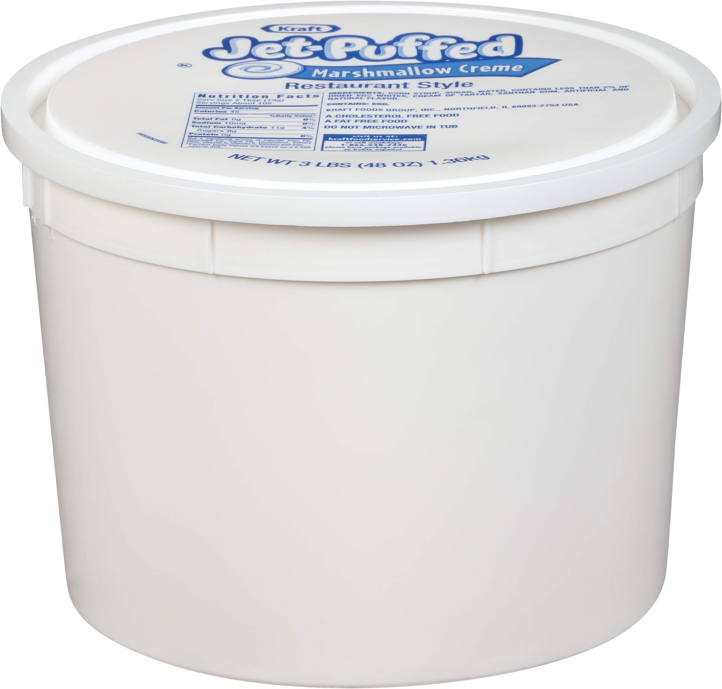 Amazon.com: Jet-Puffed Marshmallow Creme Spread Bulk ( 3lb Pails Pack ...