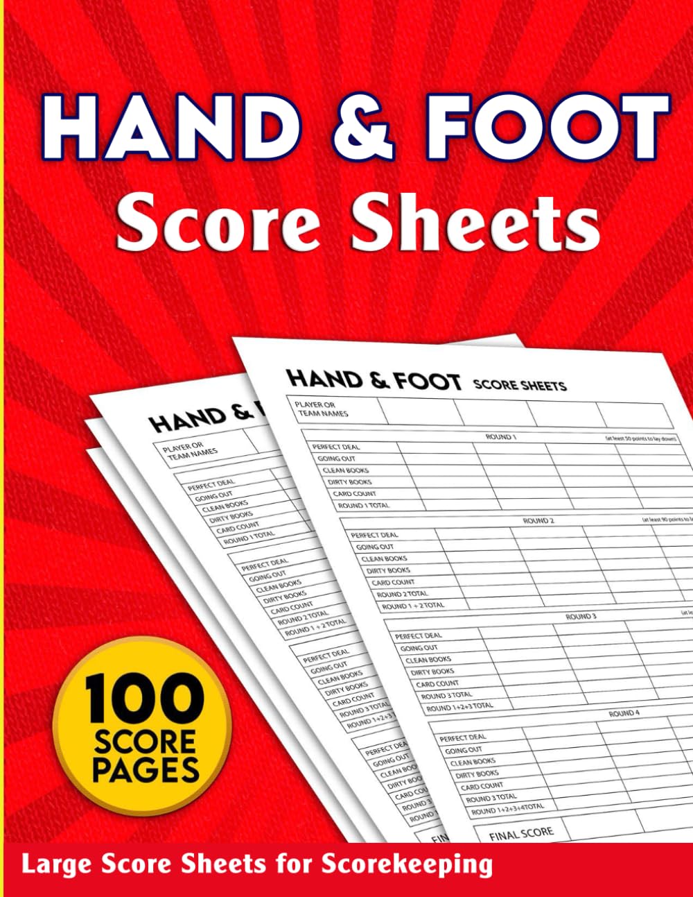 Amazon.com: Hand & Foot Score Sheets: 750 Score Games With Size 8.5 × ...