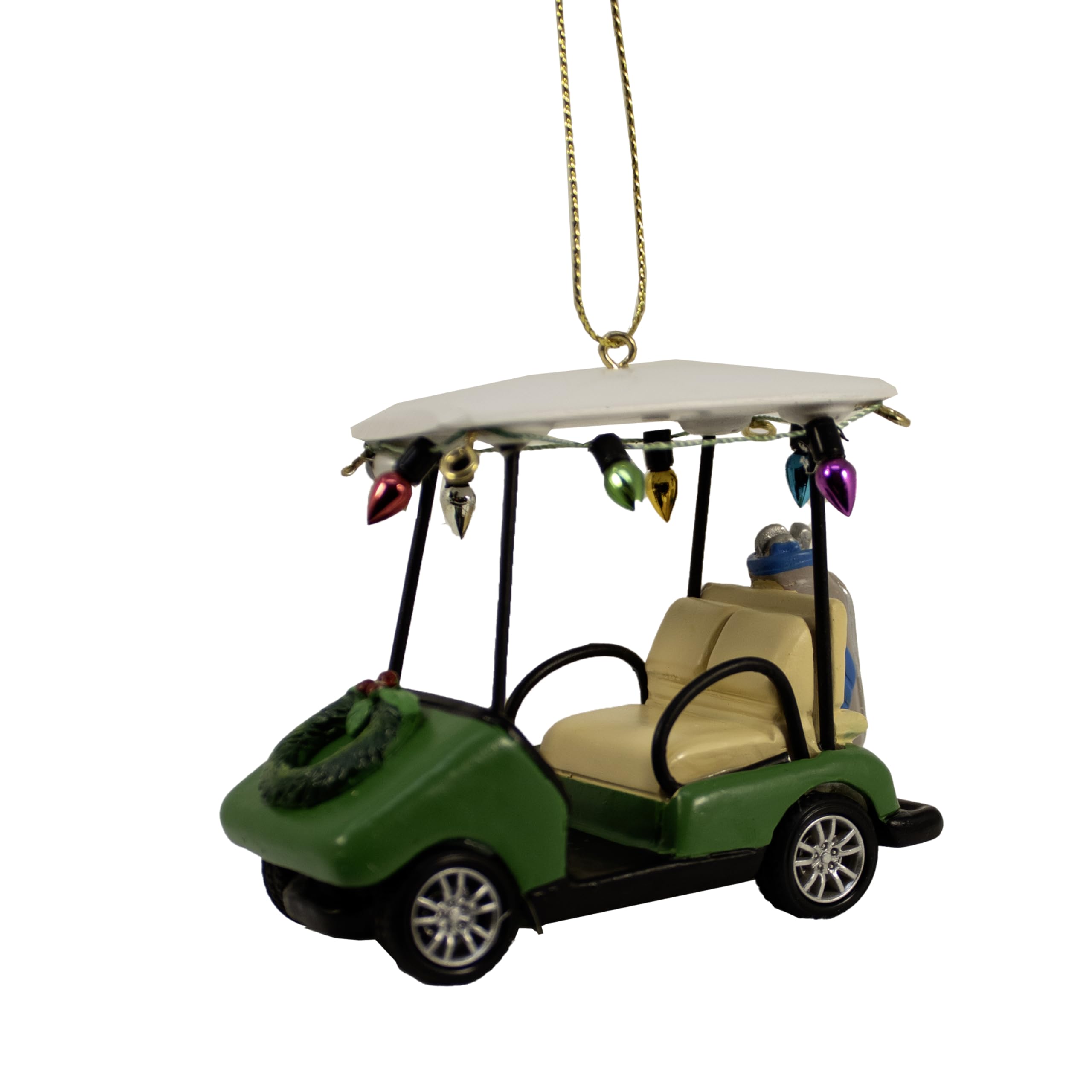 Amazon.com: Kurt Adler 3.5 Inch Resin Green Golf Cart Ornament : Home ...