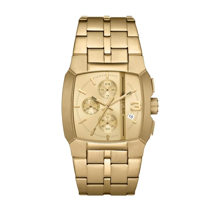 Diesel Stainless Steel Analog Gold Dial Men Watch-Dz4639, Gold Band ...