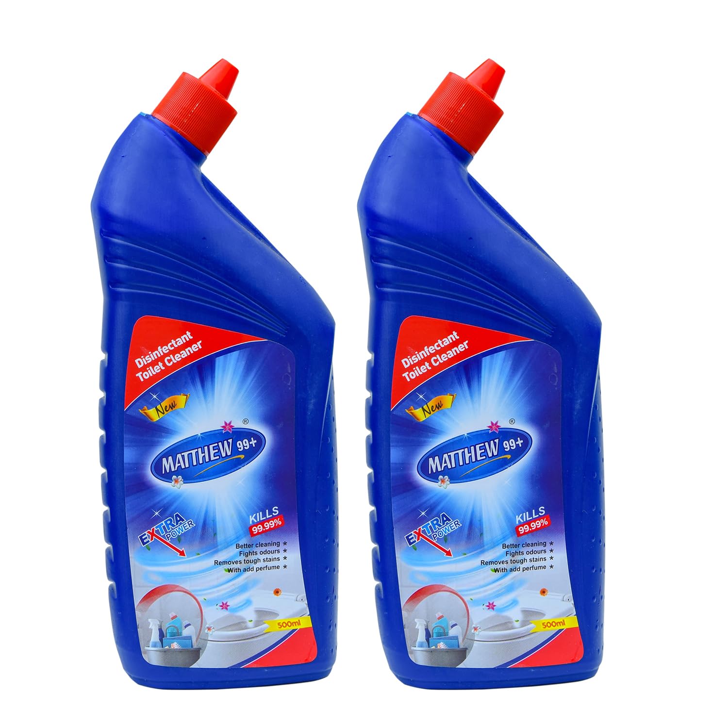 Matthew 99+ Disinfectant Toilet Cleaner 500 ml - Pack of 2 : Amazon.in ...
