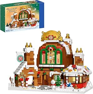 Amazon.com: PHYNEDI Christmas Series Xmas Gingerbread House Bricks ...