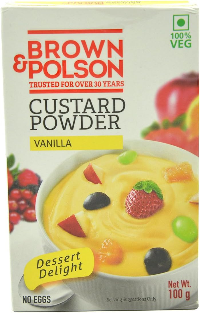 Amazon.com : Brown & Polson Vanilla Custard Powder, 100g : Grocery ...
