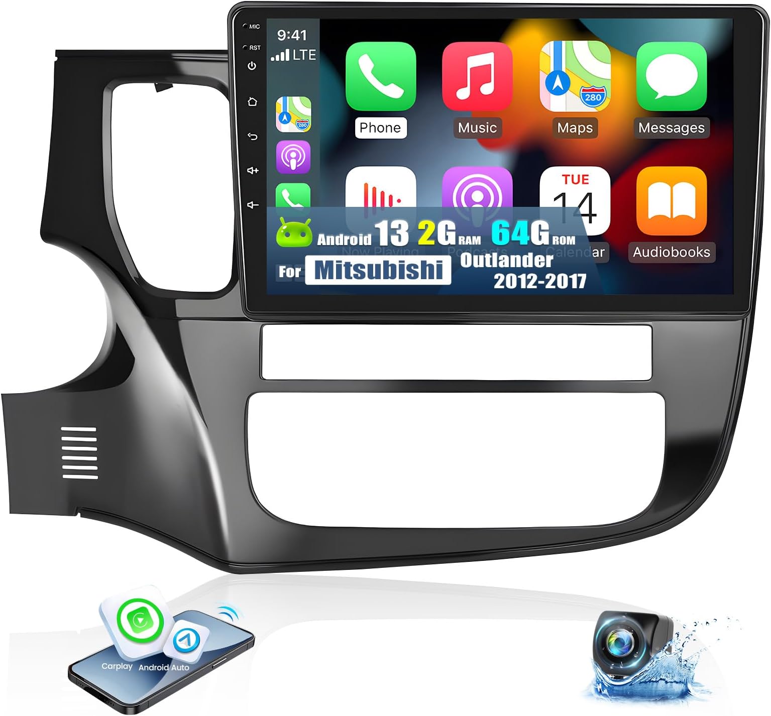 Amazon.com: [2+64G] Android 13 Car Stereo for Mitsubishi Outlander 2012 ...