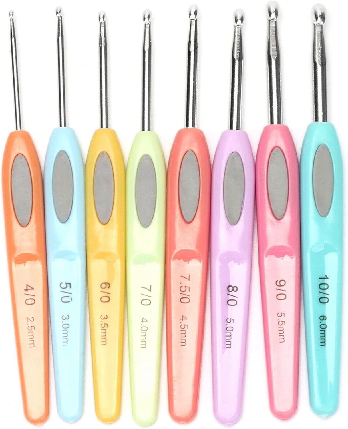 Crochet Hooks Kit - 8 Piece Set Extra-Long Crocheting Needles with Soft ...
