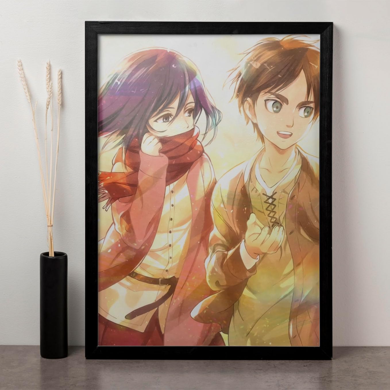 SoulAbiti Attack on Titan Eren and Mikasa's Story art print framed ...