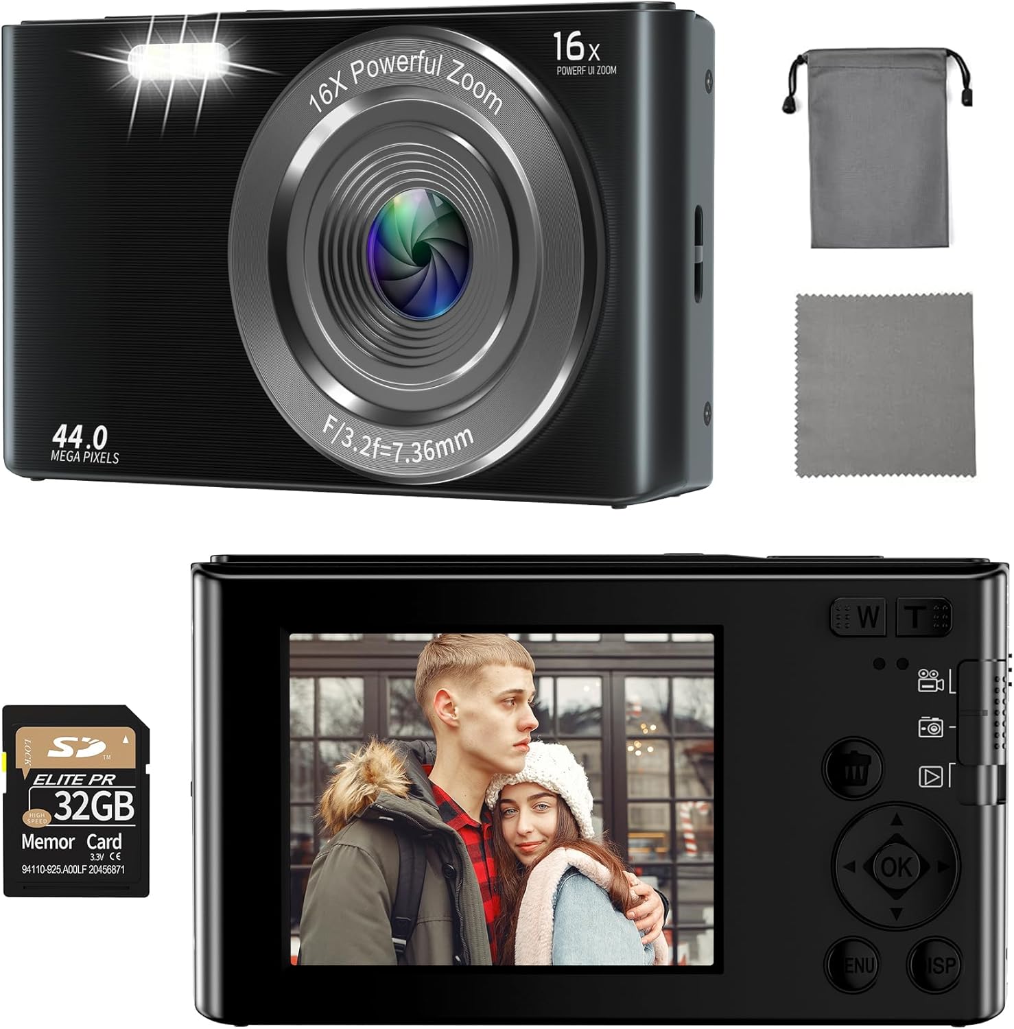 Amazon.com : 1080P Digital Camera for Kids, 2.4 Inch Point and Shoot ...