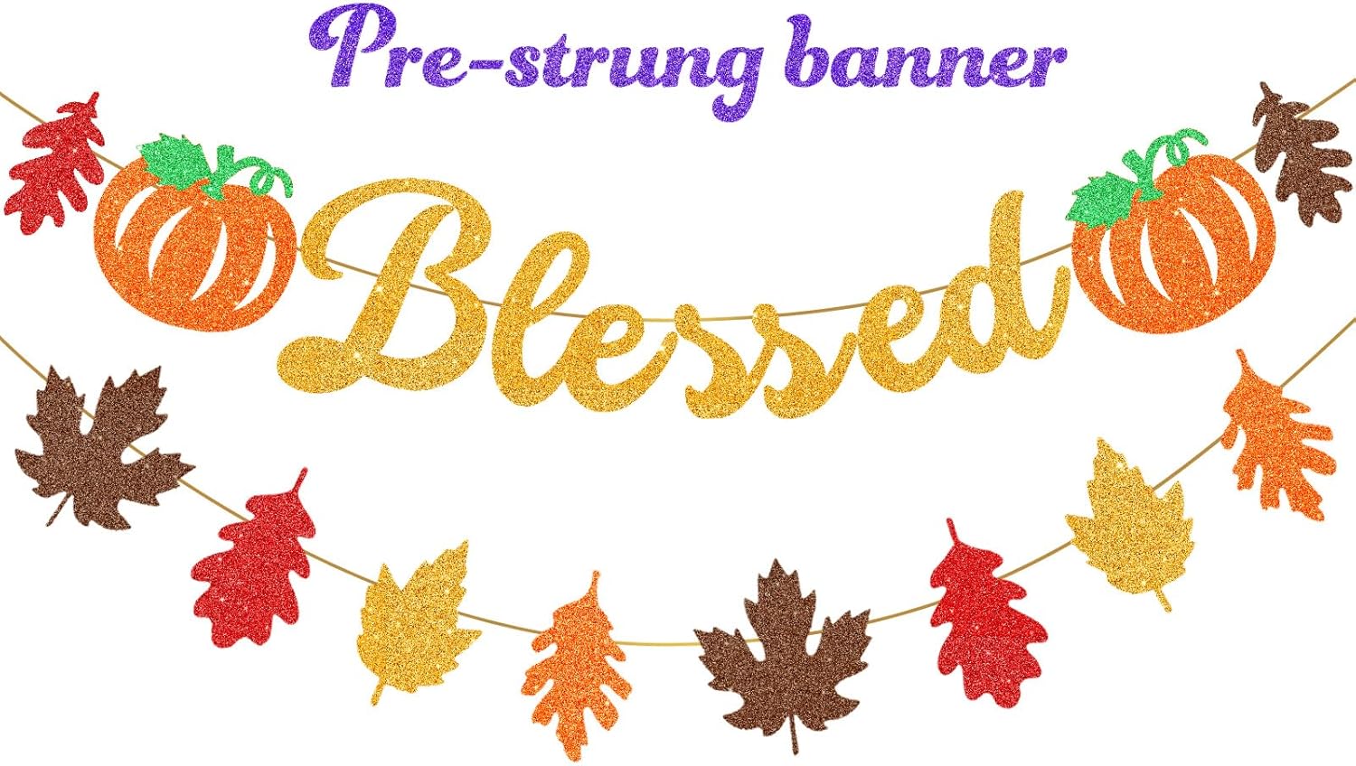 Amazon.com: Upgraded, 2pcs Blessed Fall Banner, with Fall Sign Garland ...