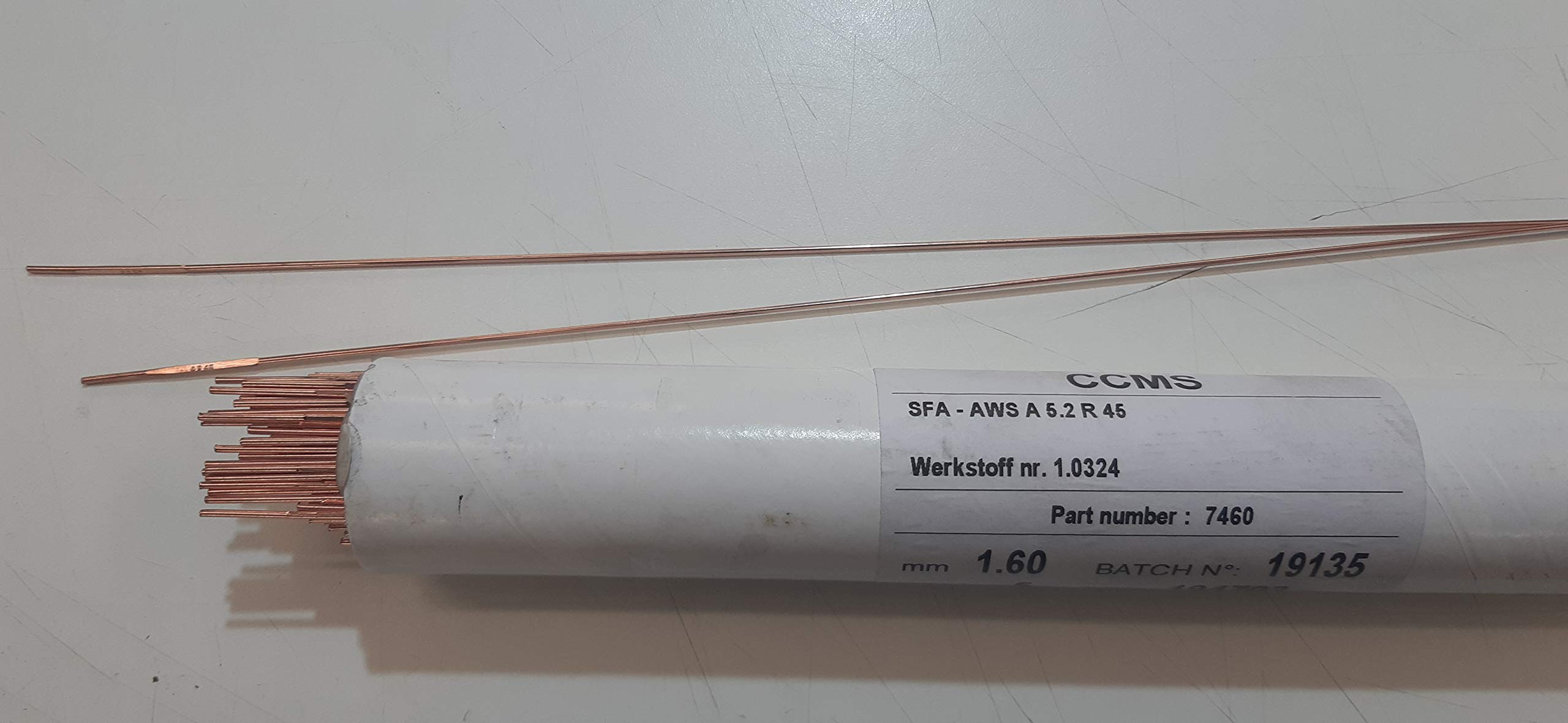 150 x 1 Meter 1.6mm Diameter Gas Welding Rods Copper Coated Mild Steel ...