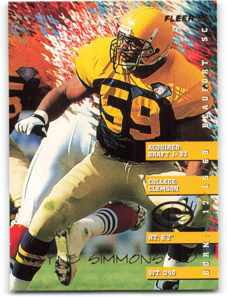 Amazon.com: 1995 Fleer #139 Wayne Simmons NM-MT Green Bay Packers ...