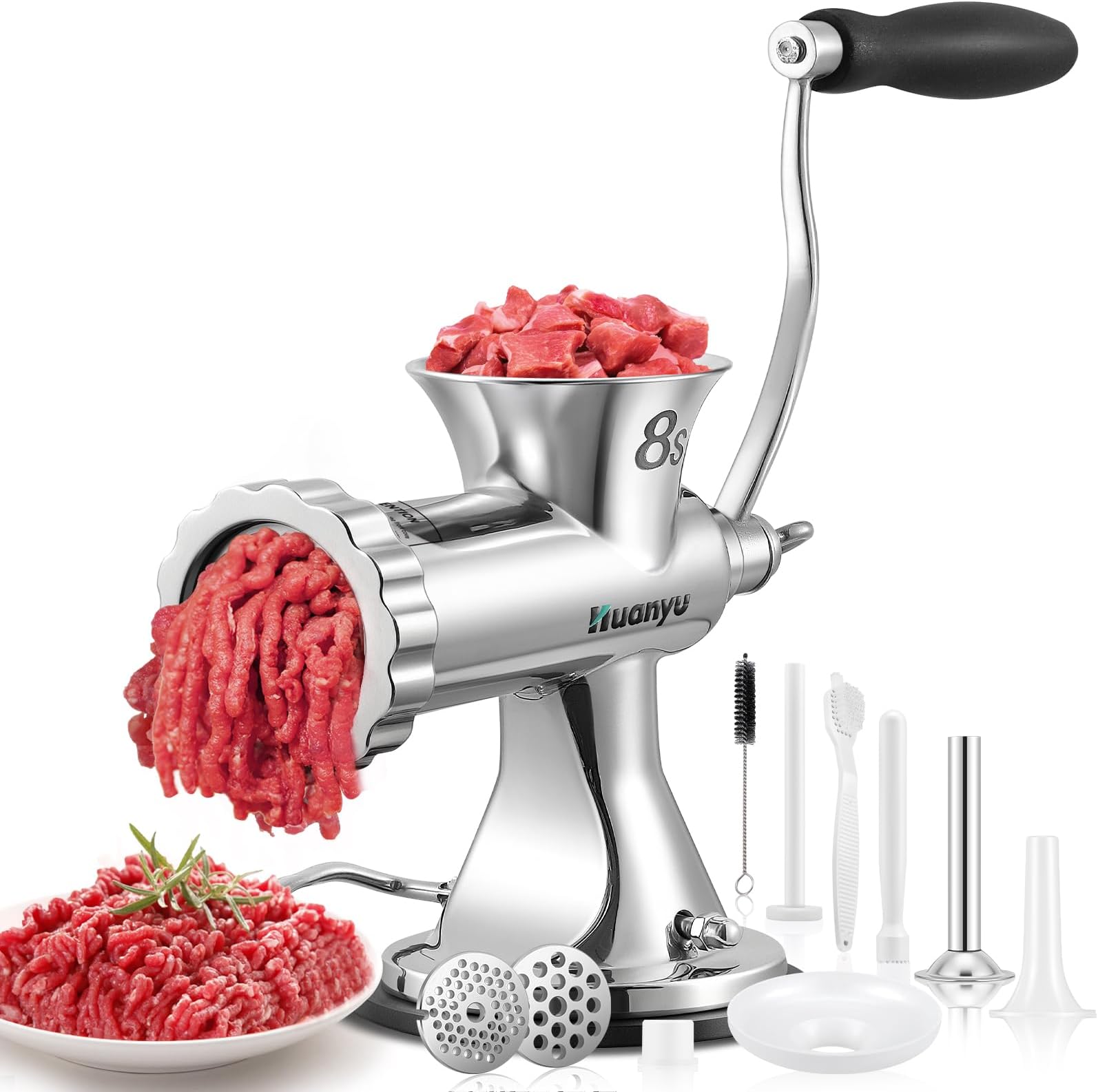 Amazon.com : CHARD HG-10, #10 Cast Iron Hand Grinder, Silver, Tin ...
