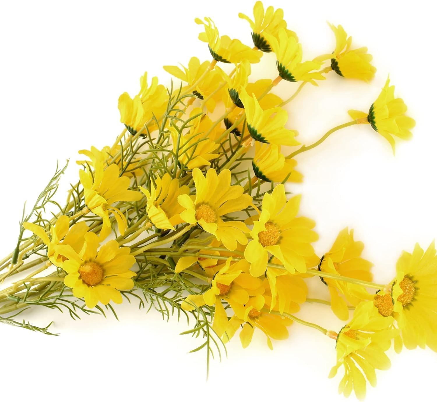 Amazon.com: 20 PCS Artificial Daisies Flowers Silk Daisy Wildflowers ...