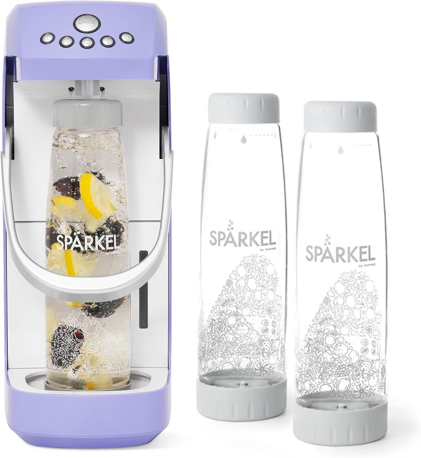 Amazon.com: Spärkel Beverage System (Periwinkle) + 2 Pack Bottles ...