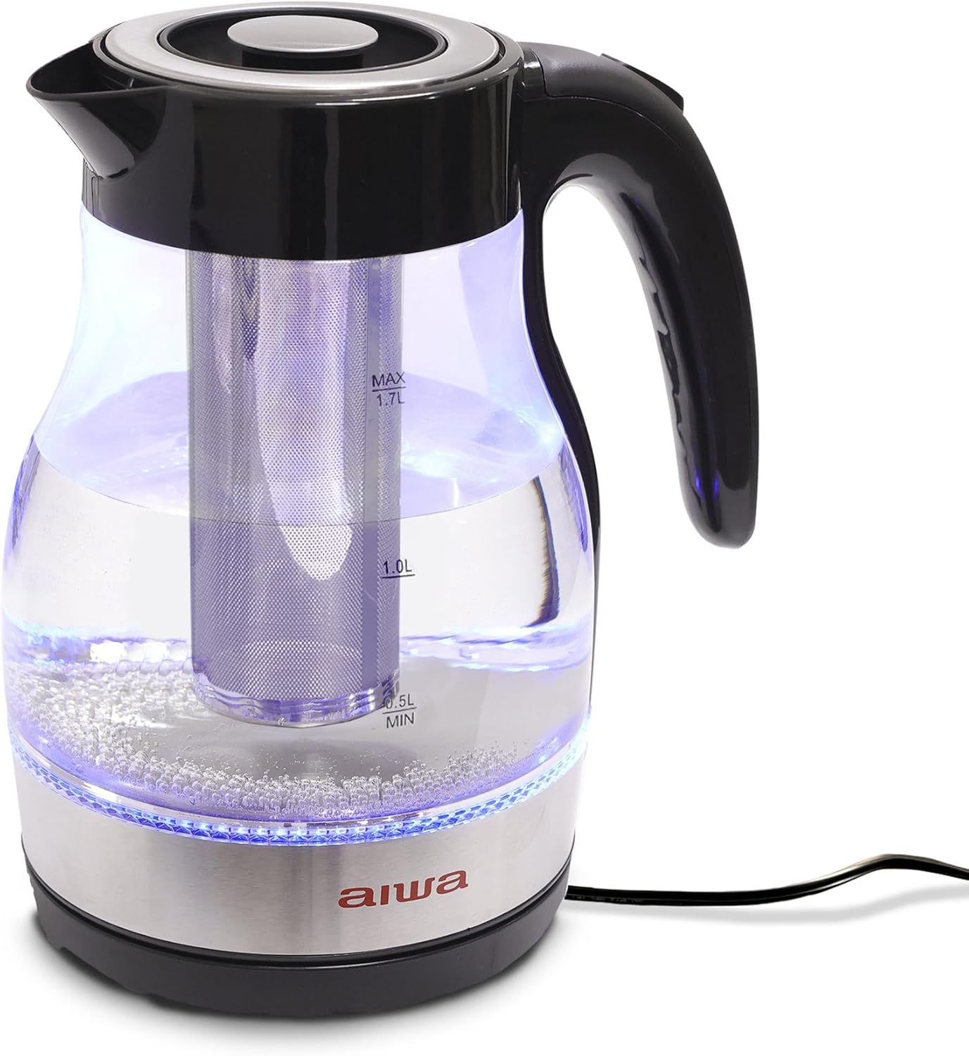 Amazon.com: Aiwa 2 in 1 Black Infusion Kettle, Boil and Brew with ...