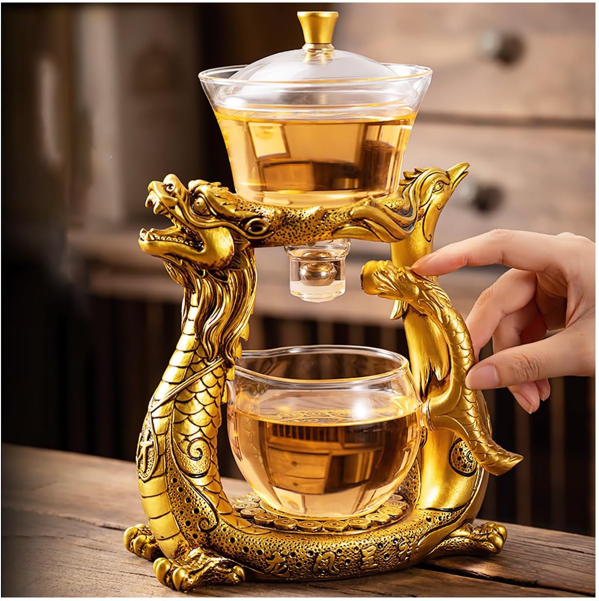 Amazon.com: Glass Magnetic Tea Pot,Lazy Kungfu Drip Teapot with Infuser ...