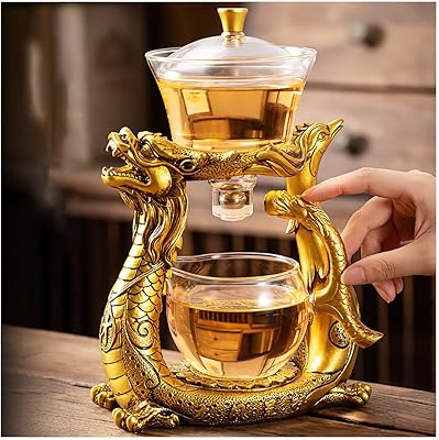 Amazon.com | Zurucily Glass Teapot with Infuser Semi Automatic Tea Set ...