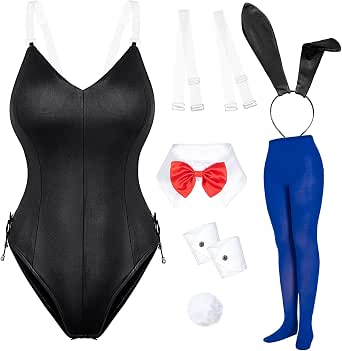 Womens Bunny Girl Suit Anime Role Costume senpai Cosplay Bodysuit One ...