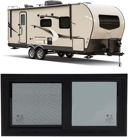 RV Window, Horizontal Slide Camper Window with Privacy Screen Insect ...