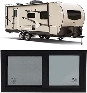 RV Window, Horizontal Slide Camper Window with Privacy Screen Insect ...