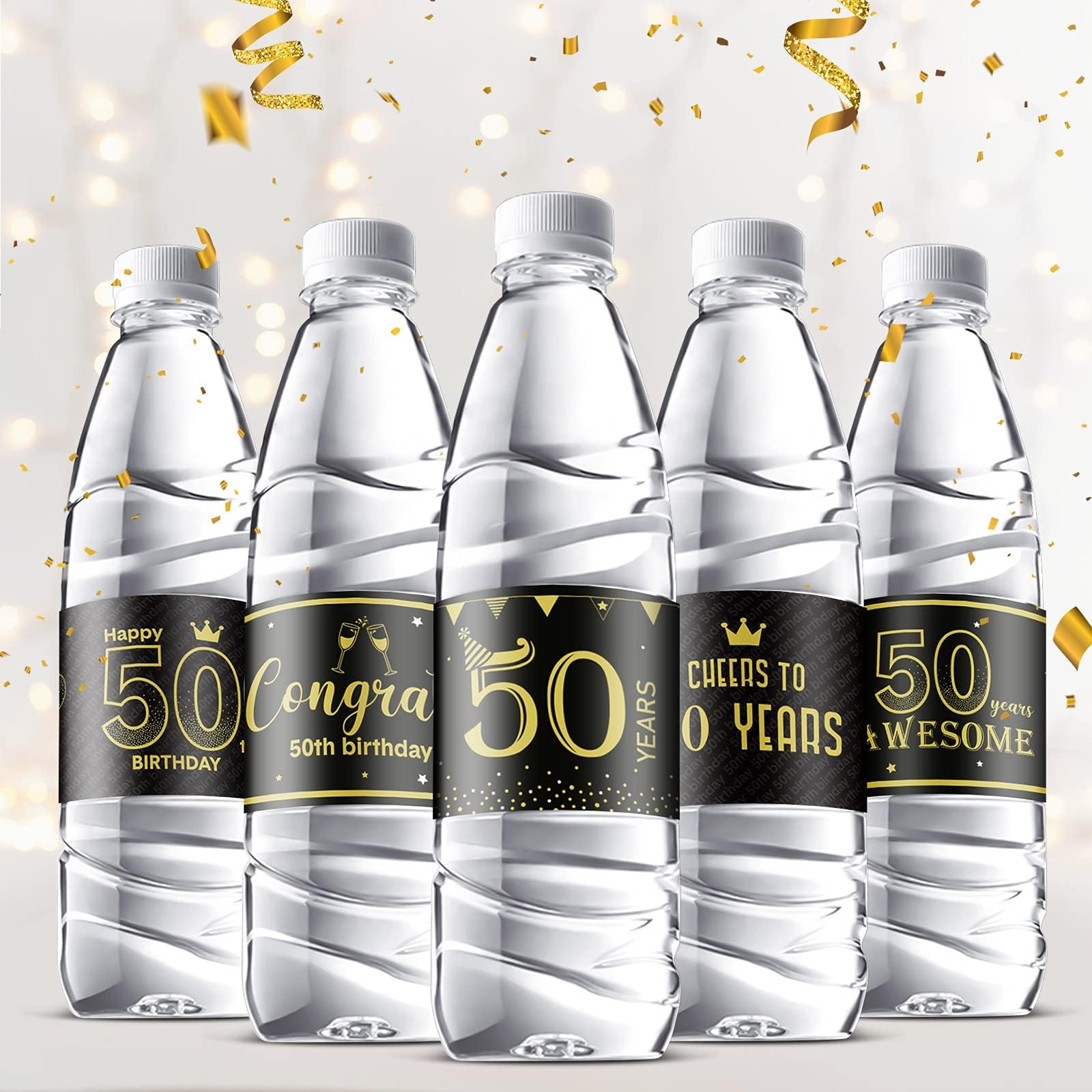 Amazon.com: 39 Pieces 50th Decoration Labels Sticker Cheers to 50th ...