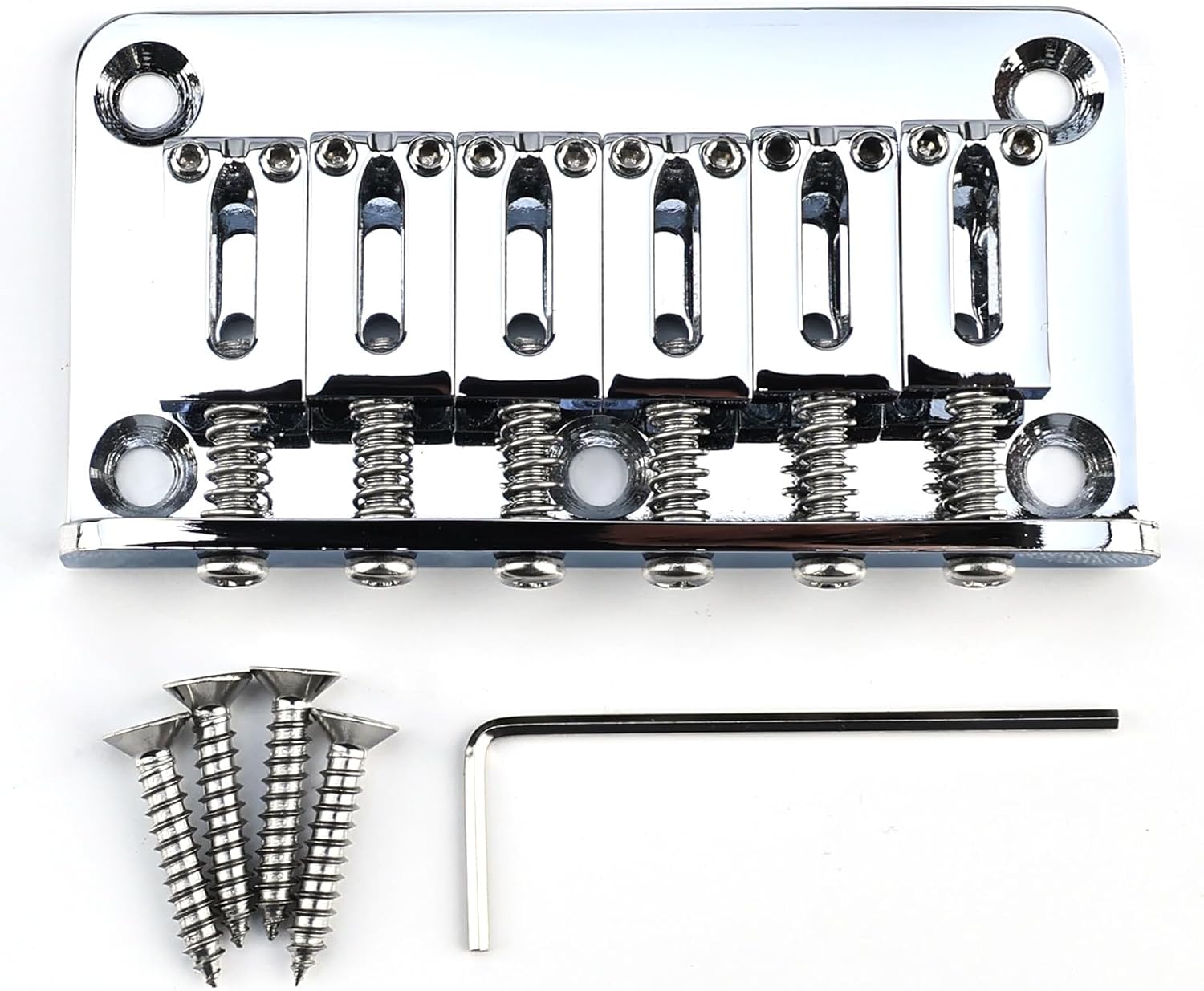 Amazon.com: OVSAL 10.5mm 6 String Fixed Bridge Zinc Alloy Saddle Steel ...
