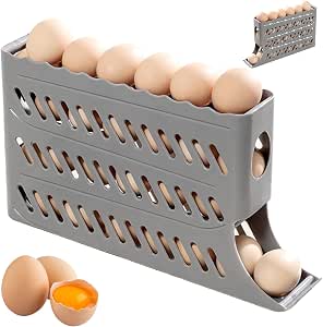 Amazon.com: KDAMGOQE Egg Skelter Egg Holder Slim Visibility 4-Tier ...