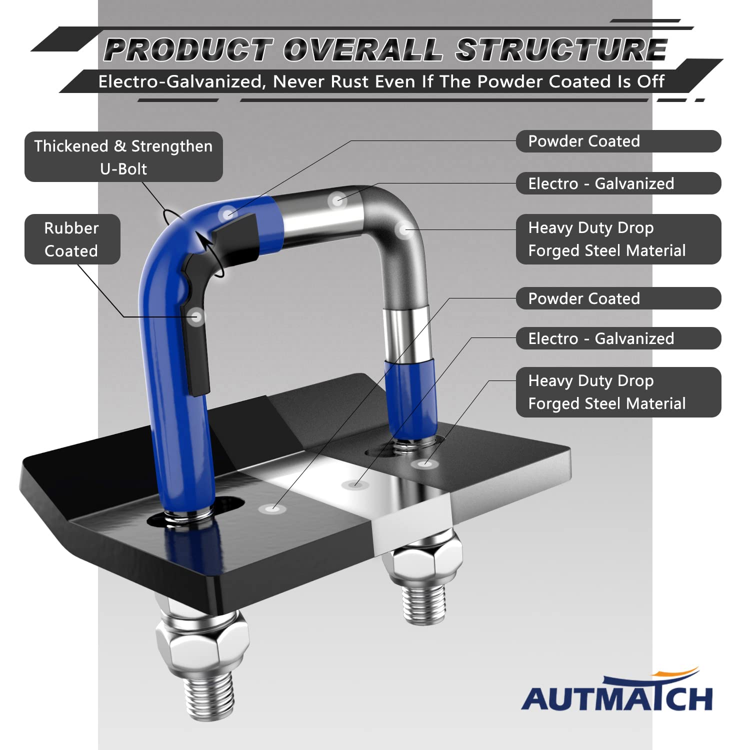 Snapklik.com : Hitch Tightener Anti-Rattle Clamp, Heavy Duty Hitch ...