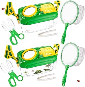 Amazon.com: 2 Set Bug Catcher for Kids- Educational Bug Catching Kit Including Butterfly Net ...
