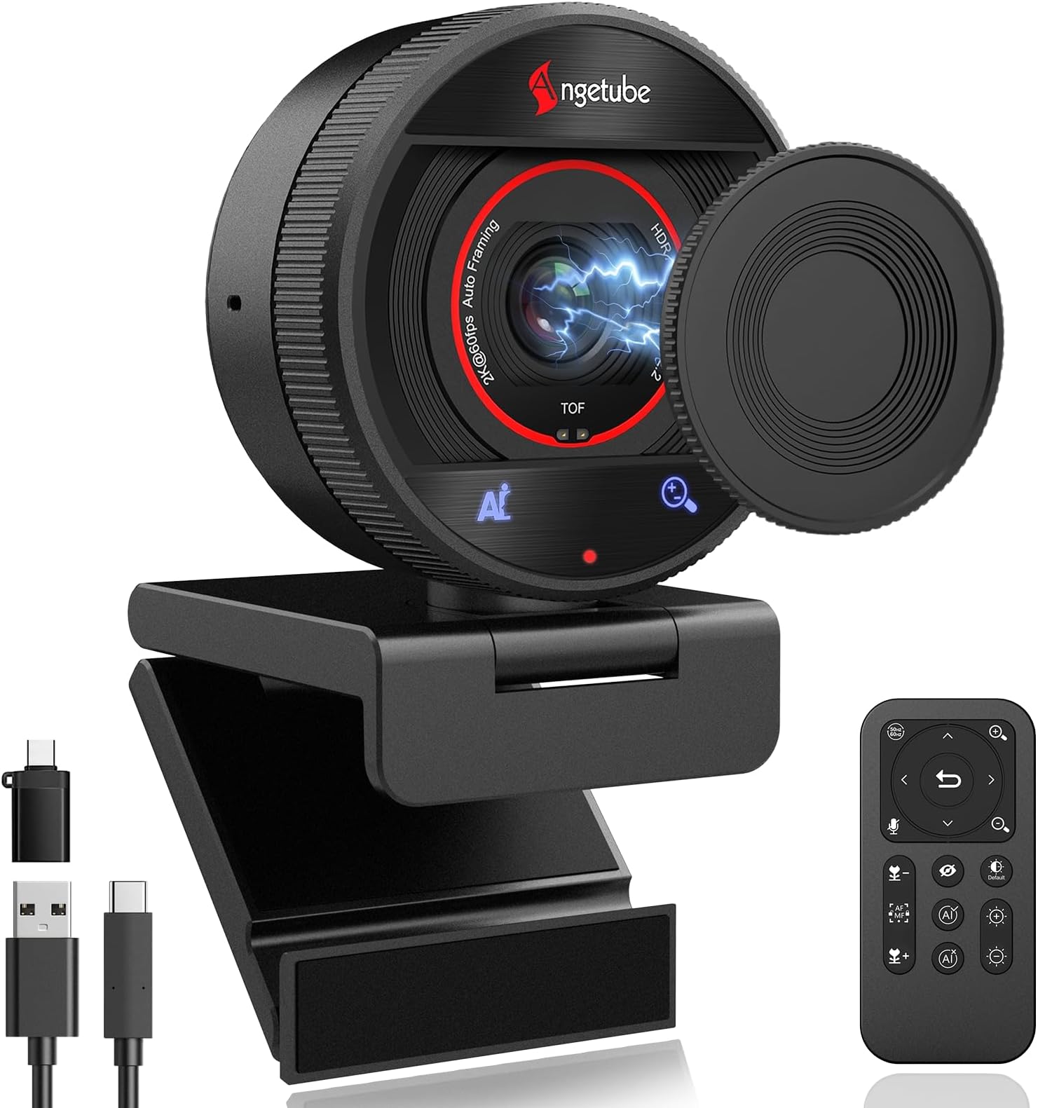 Amazon.com: Angetube AI Webcam for PC - 1080p/2K@60FPS HD Web Camera ...