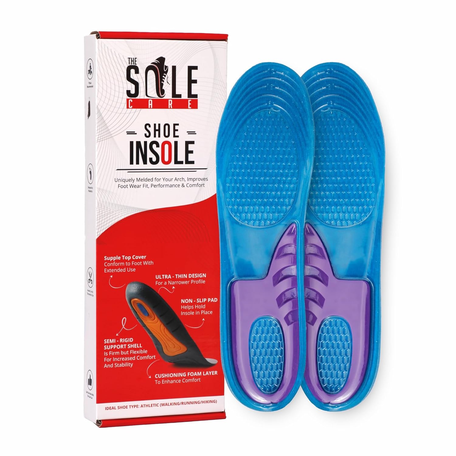 Buy The Sole Care Revitalize Your Feet with Massaging Gel Insoles | TPE ...