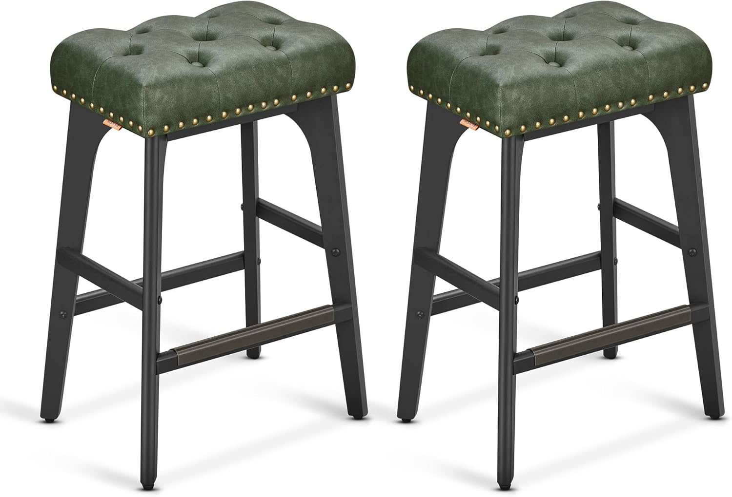 Amazon.com: VASAGLE Bar Stools Set of 2, Counter Height Bar Stools, 26 ...